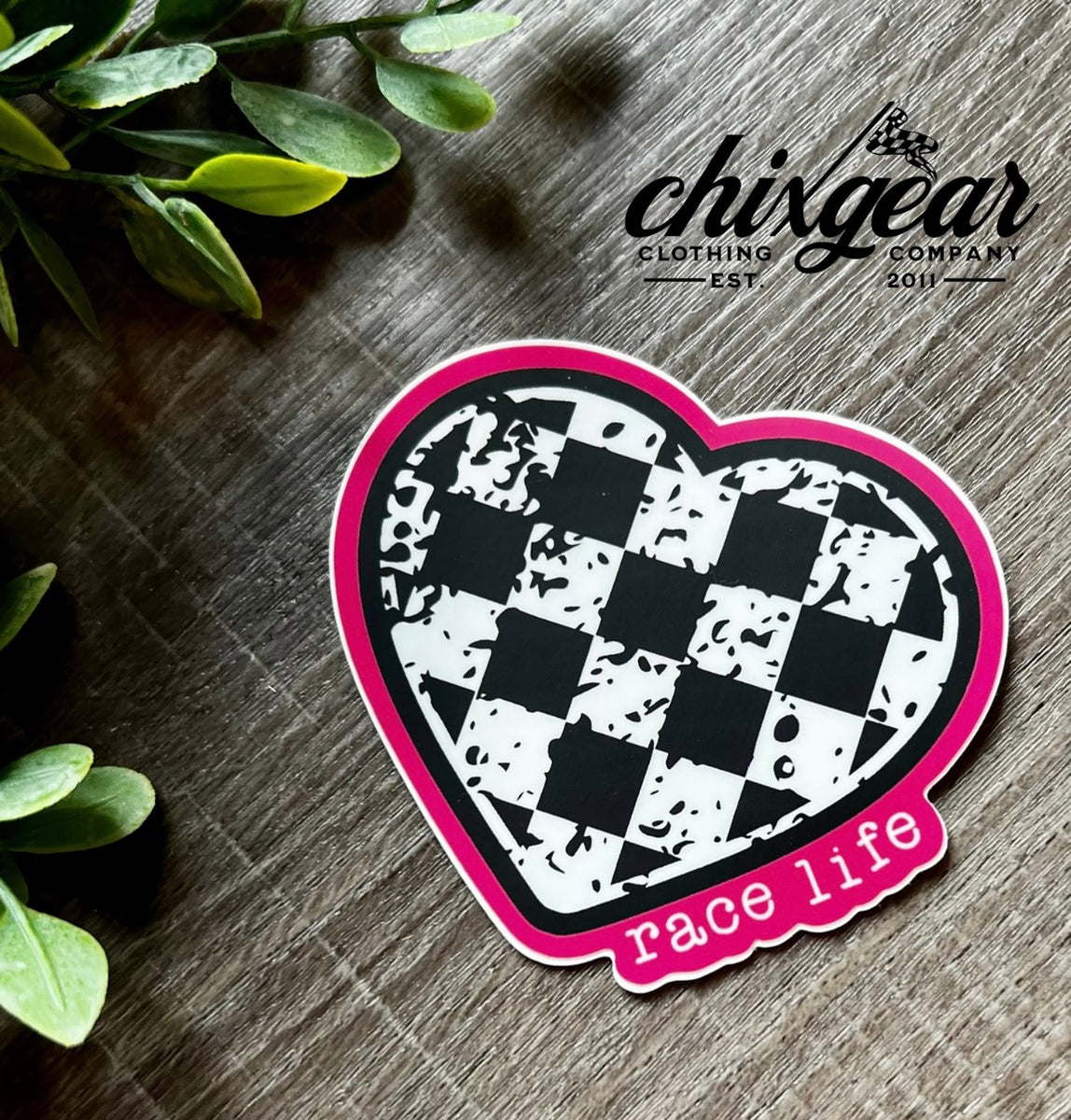 Heart Race Life Sticker - Pink – Chix Gear